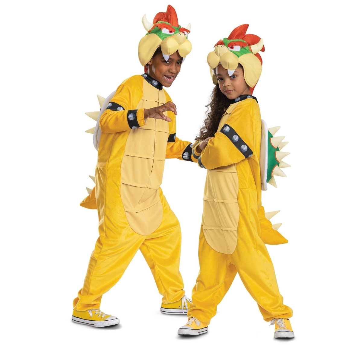 Nintendo Super Mario Bros Bowser Jumpsuit Costume for Kids, Yellow Jum ...