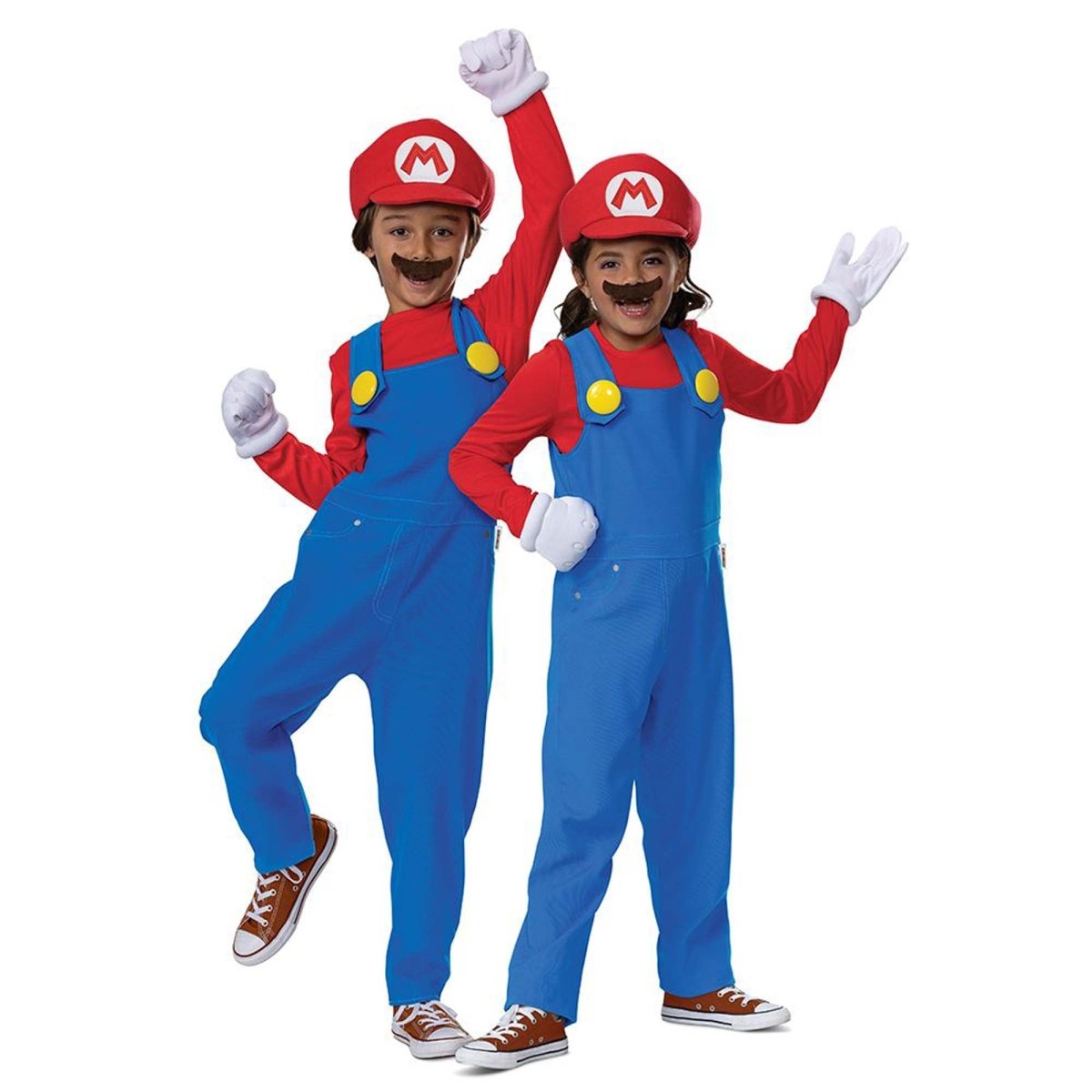 Nintendo Super Mario Bros Mario Overalls Costume for Kids, Blue Overal ...