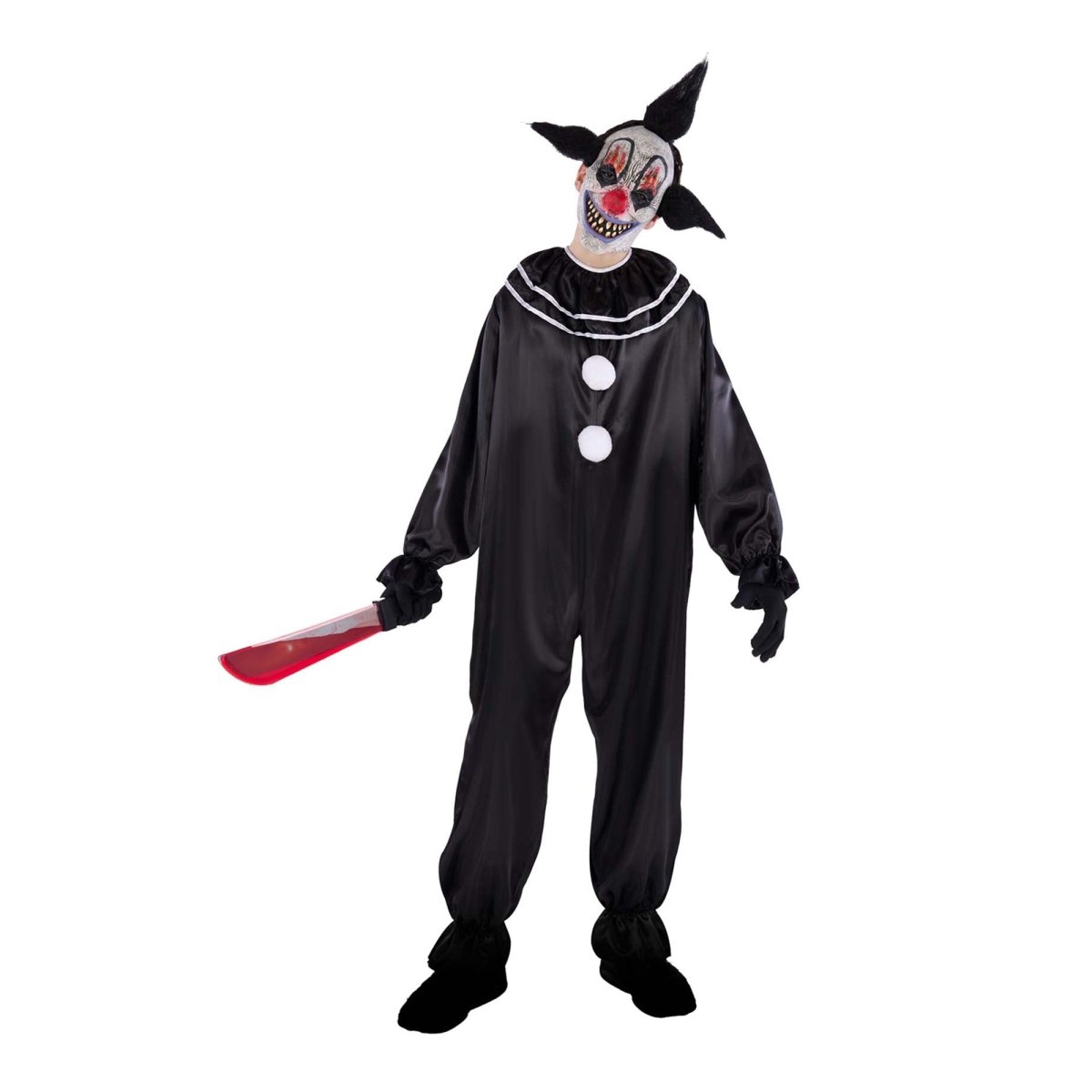 Creepy Clown Costume for Adults, Jumpsuit and Mask – Costumes Online